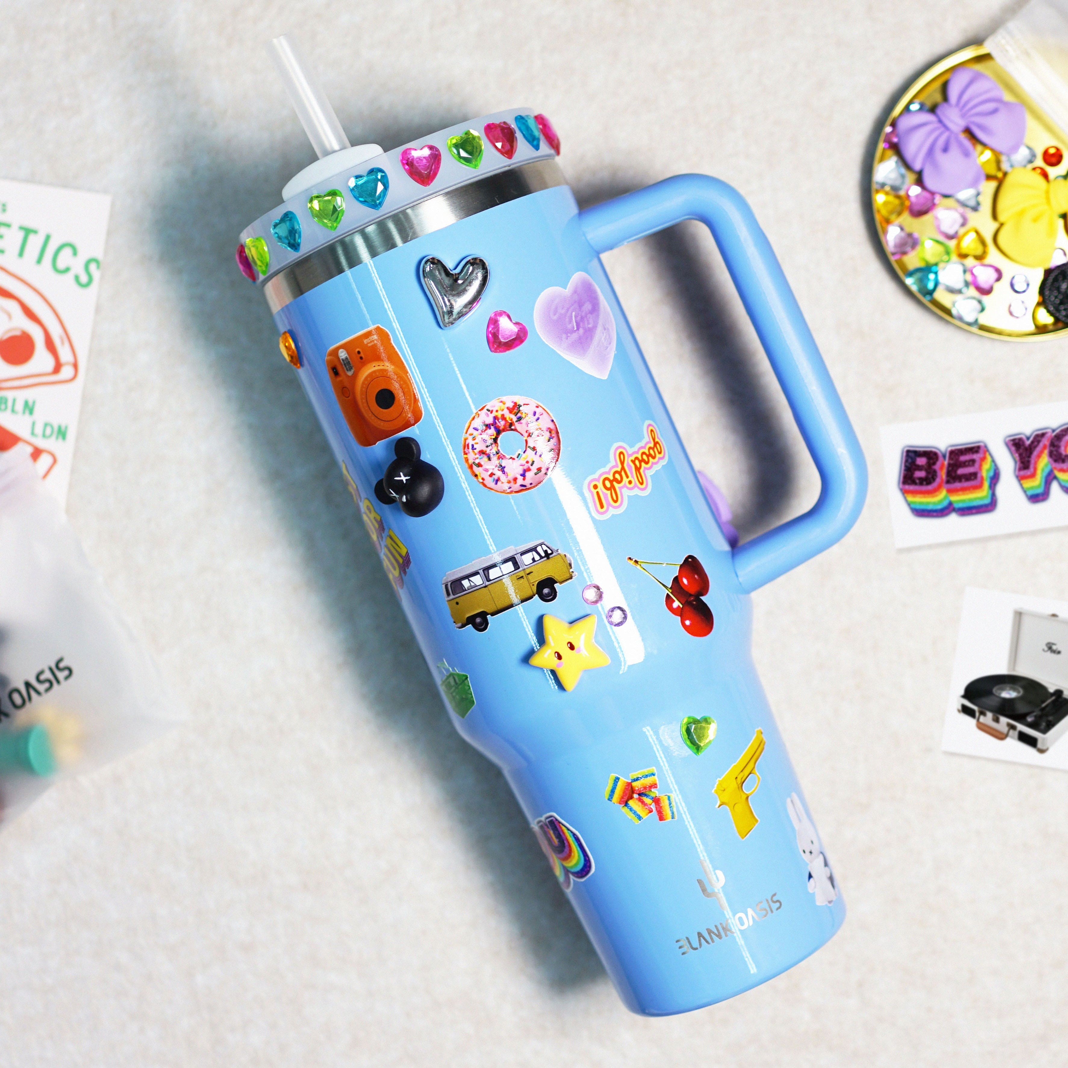 Discover the Ultimate Tumbler Upgrade: Stickers and Charm – BLANK OASIS